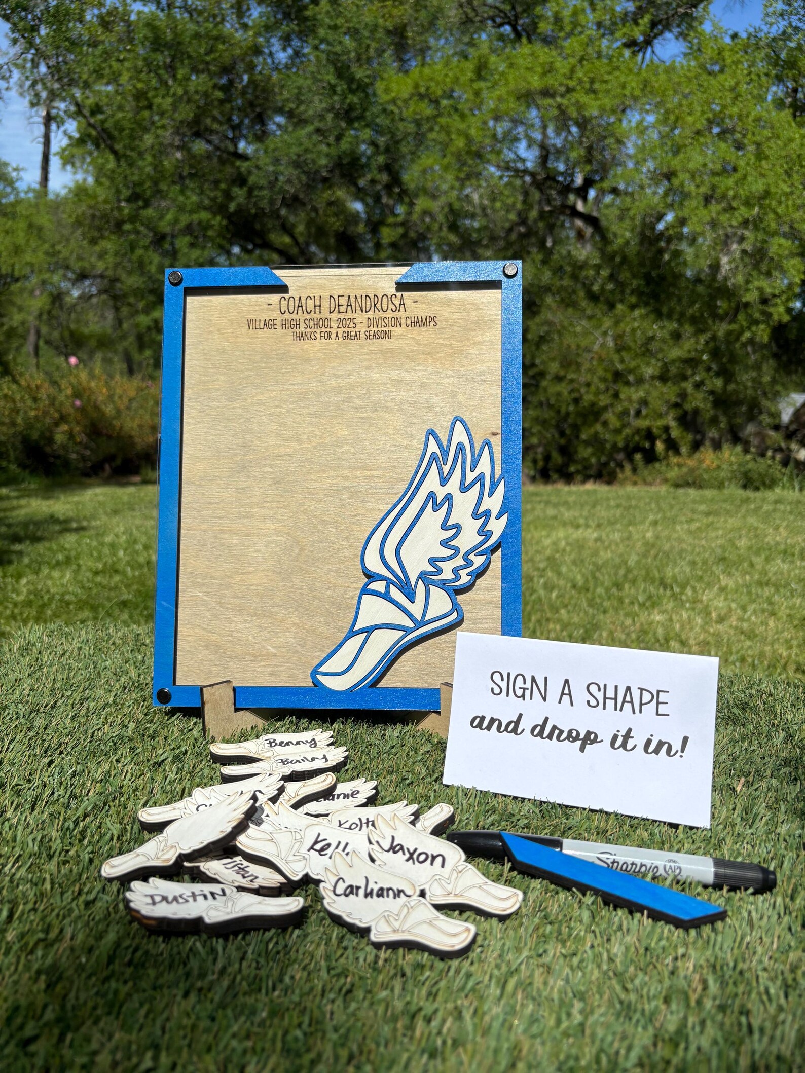 Track and Field Coach Thank You Gift Drop Box Frame, Track and Field ...