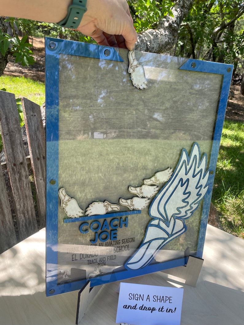 Custom 3D Track and Field Thank You Gift Plaque, Track and Field Coach ...