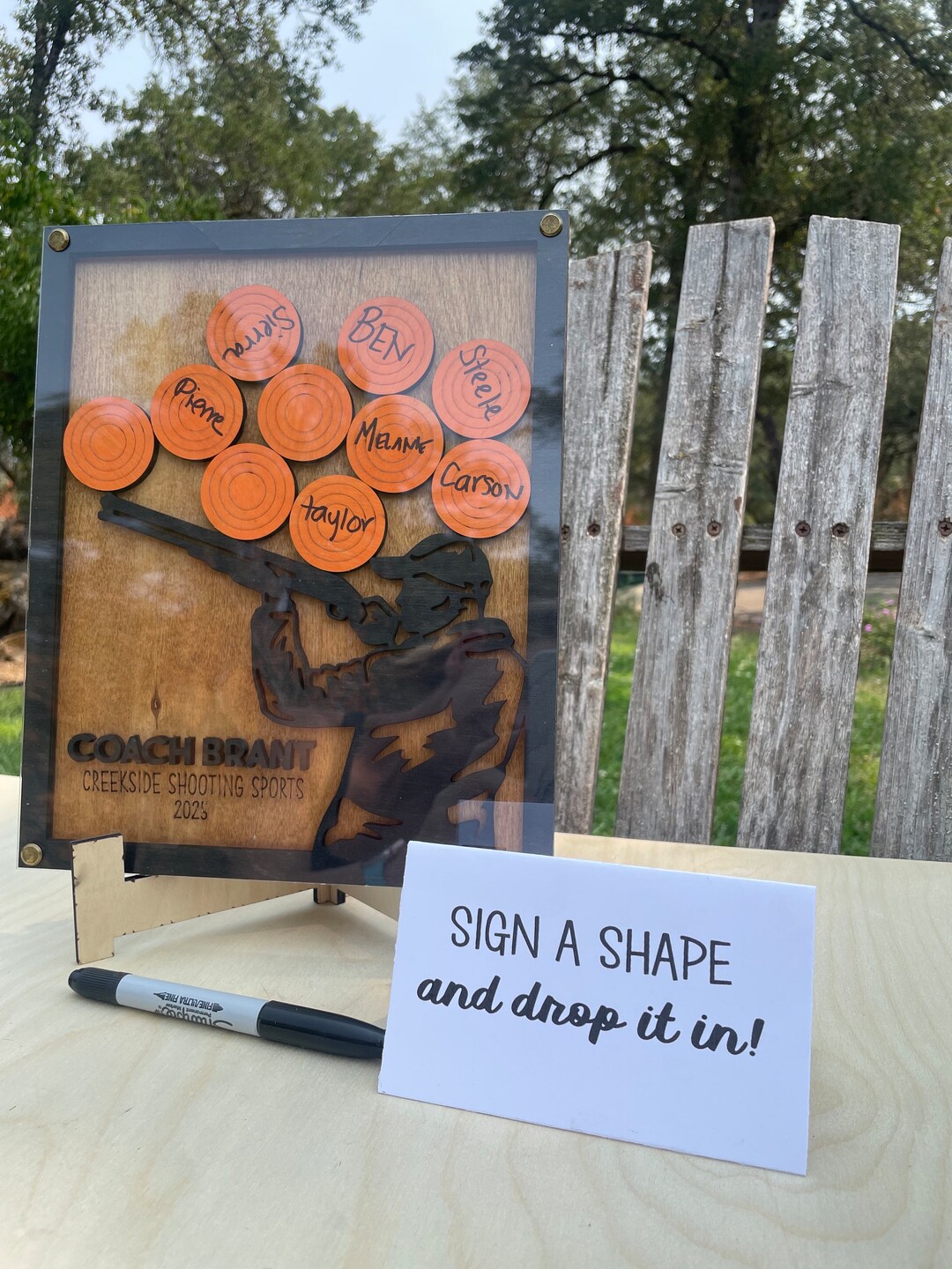 Custom Shooting Sports Coach Appreciation 3D Signature Frame Drop Box ...