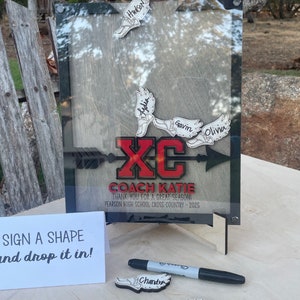 Custom Cross Country Coach Thank You Plaque, Cross Country Coach ...
