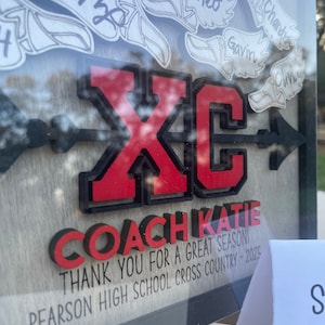 Custom Cross Country Coach Thank You Plaque, Cross Country Coach ...