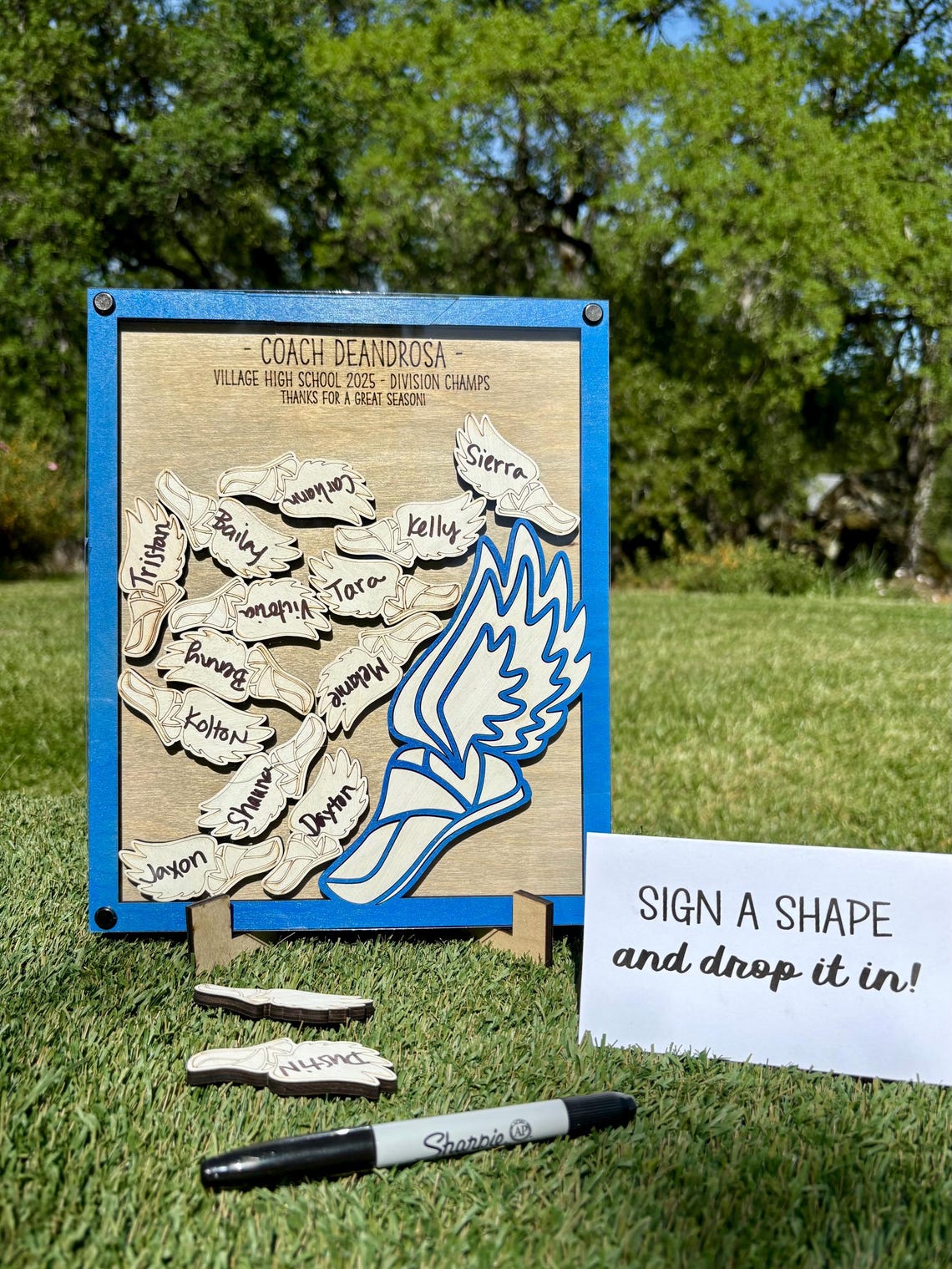 Track and Field Coach Thank You Gift Drop Box Frame, Track and Field ...