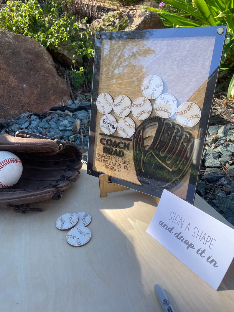 Custom Baseball Coach Gift Drop Box, Laser Cut Coach Appreciation Gift ...