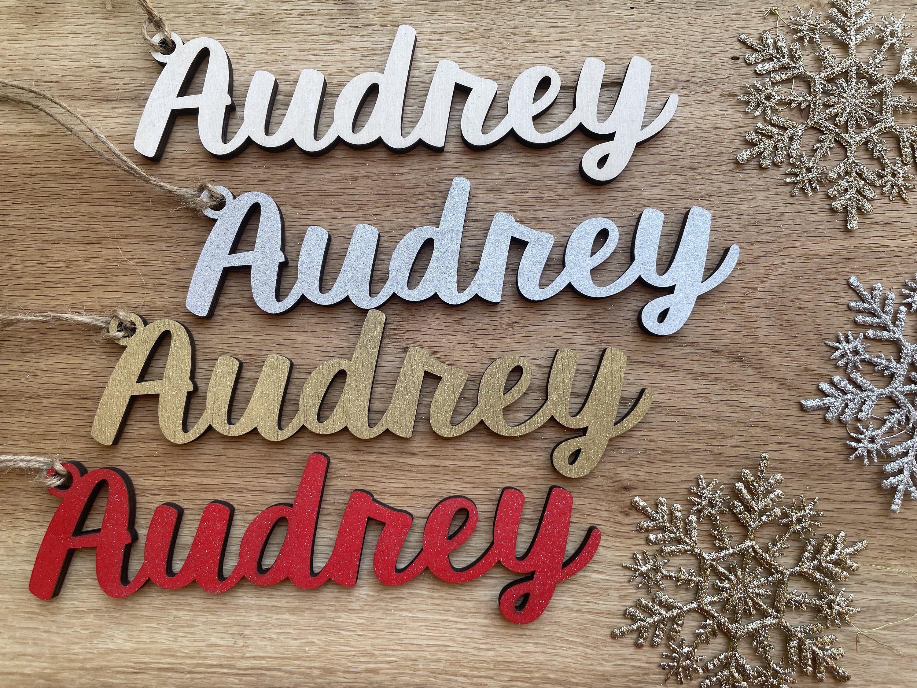 Connected Cursive Name Tag Cut Out Stocking Tag Custom Gift - Etsy