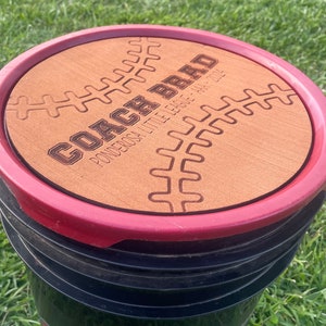Personalized Baseball Bucket Lid Pad, Laser Engraved Bucket Lid Pad for ...
