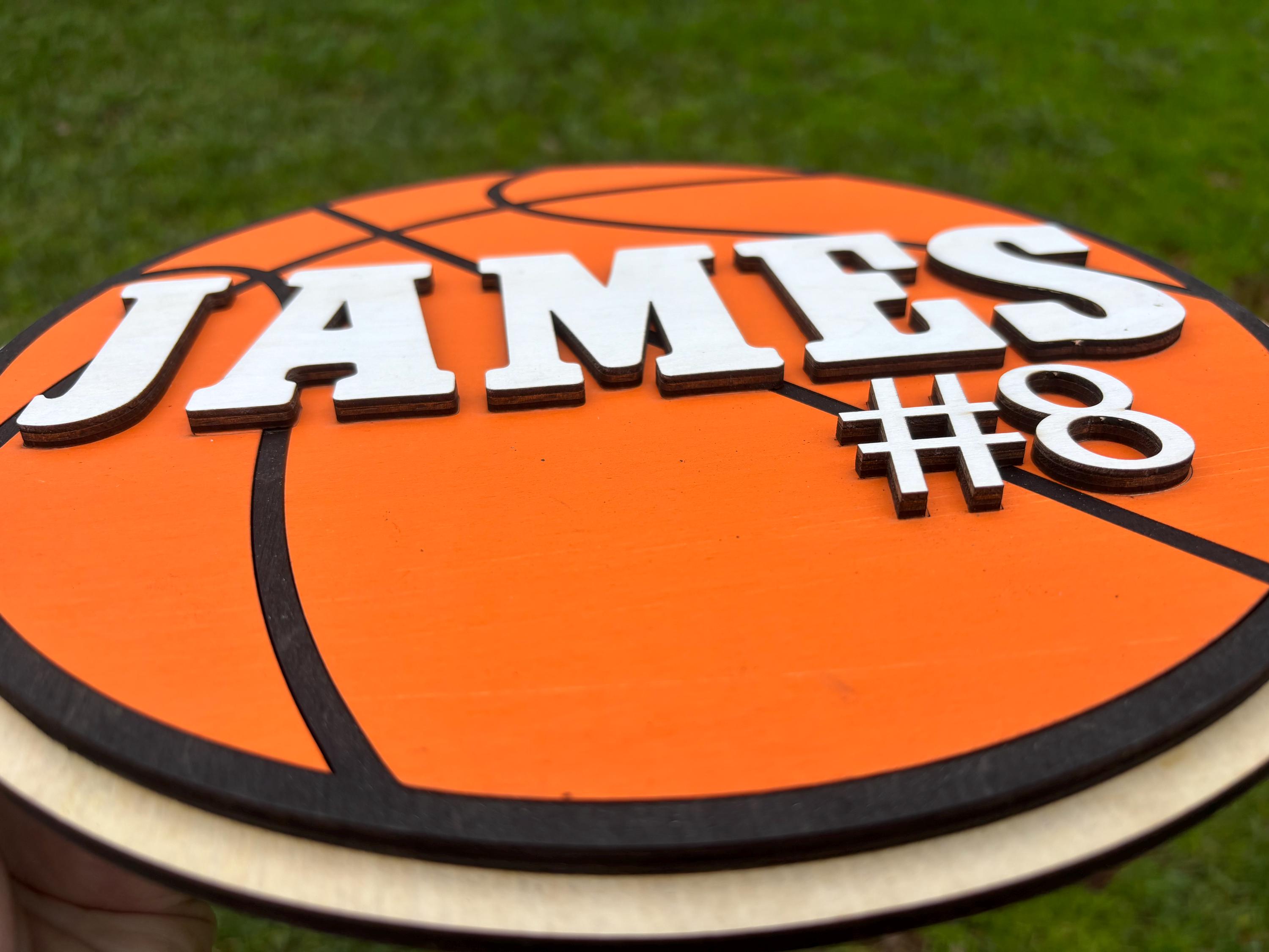 Personalized Basketball Name Sign, 3D Layered Laser Cut Custom ...