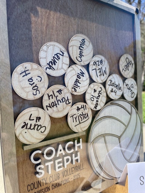 Custom 3D Volleyball Coach Thank You Gift Plaque, Coach Appreciation ...