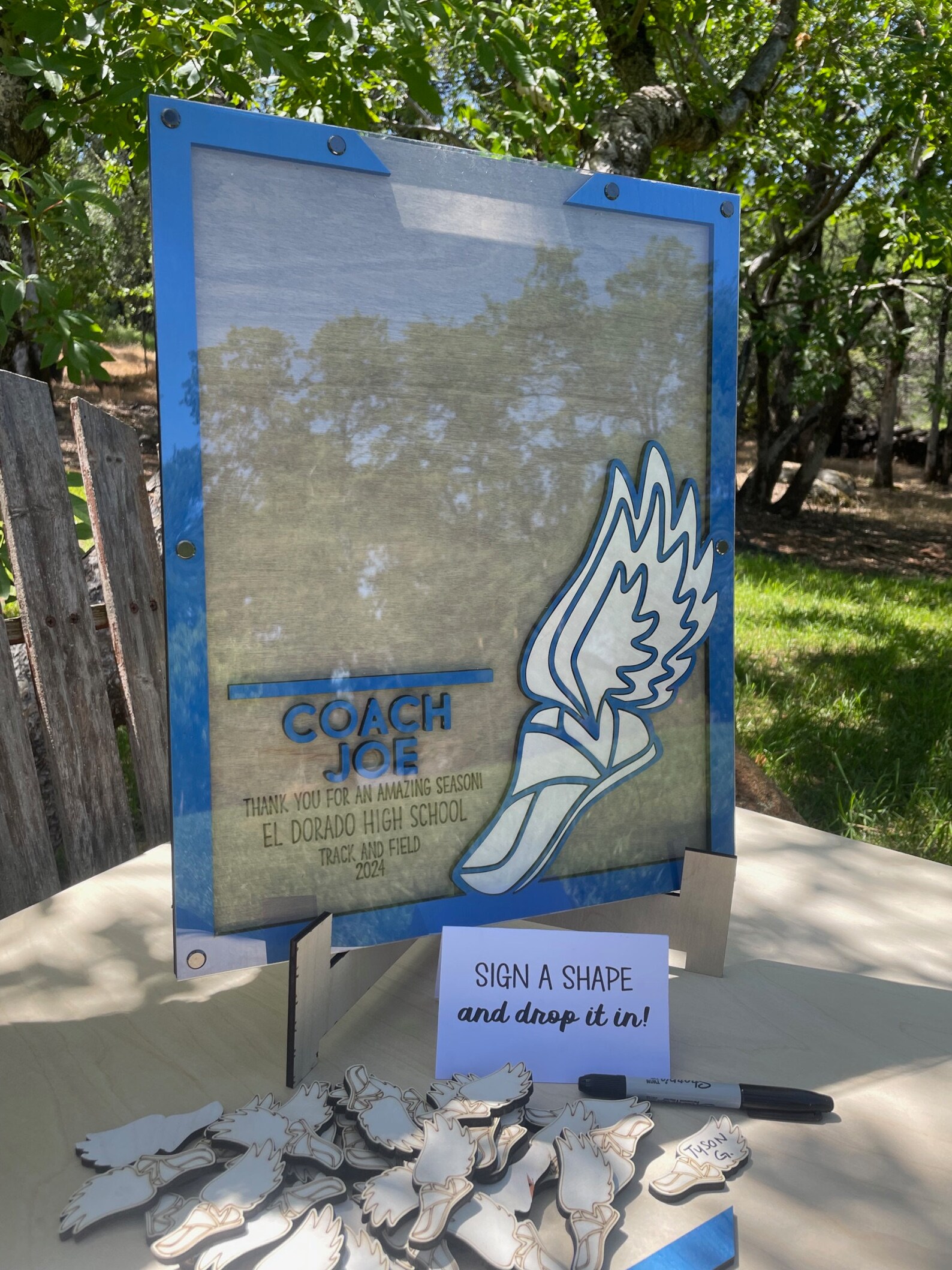 Custom 3D Track and Field Thank You Gift Plaque, Track and Field Coach ...