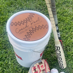 Custom Laser Engraved Bucket Lid Pad for Coach, Baseball Coach ...