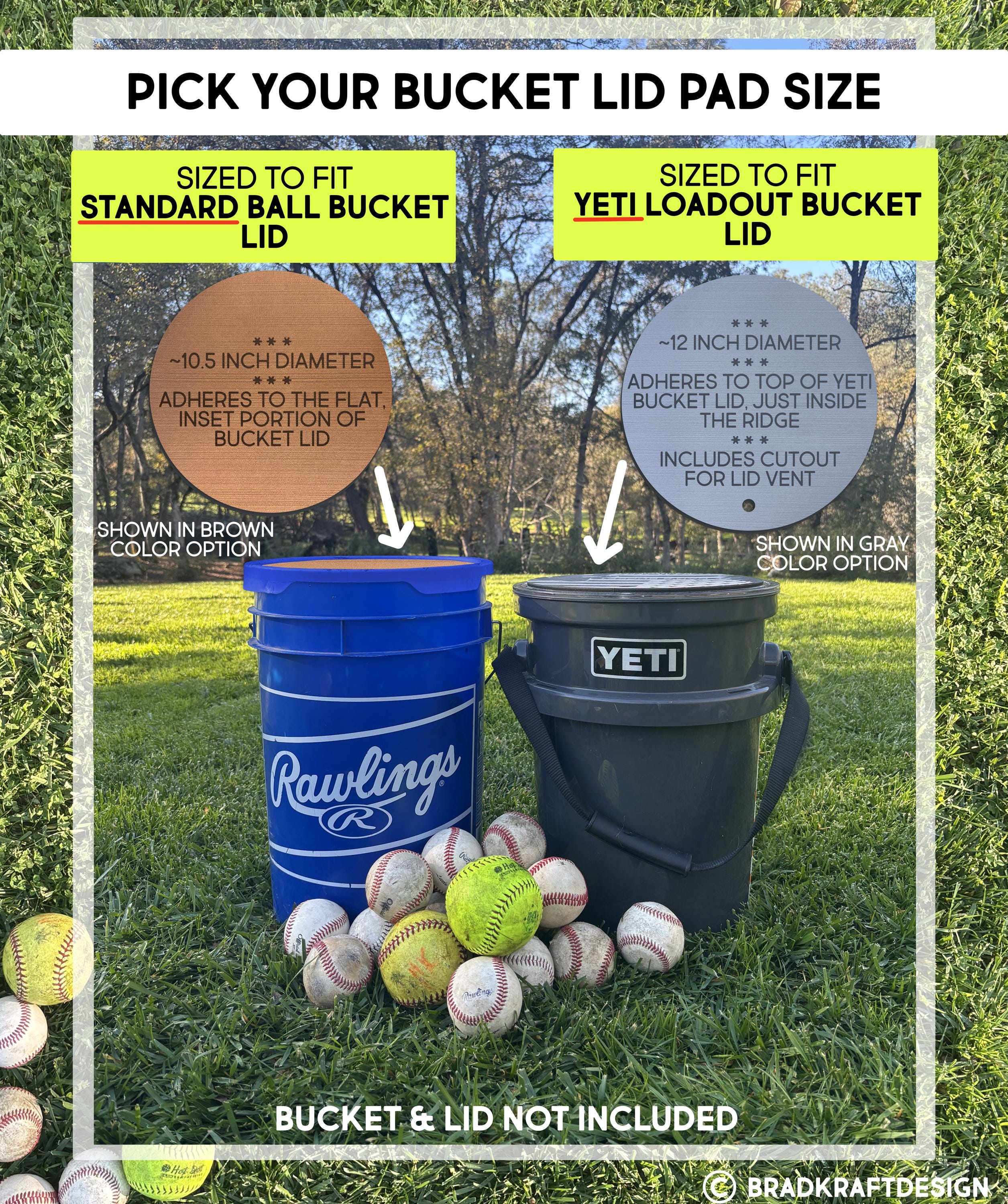 Personalized Ball Bucket Lid Pad, Softball and Baseball Coach Gift ...