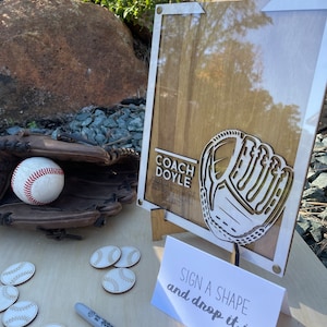 Custom Baseball Coach Gift Drop Box, Laser Cut Coach Appreciation ...