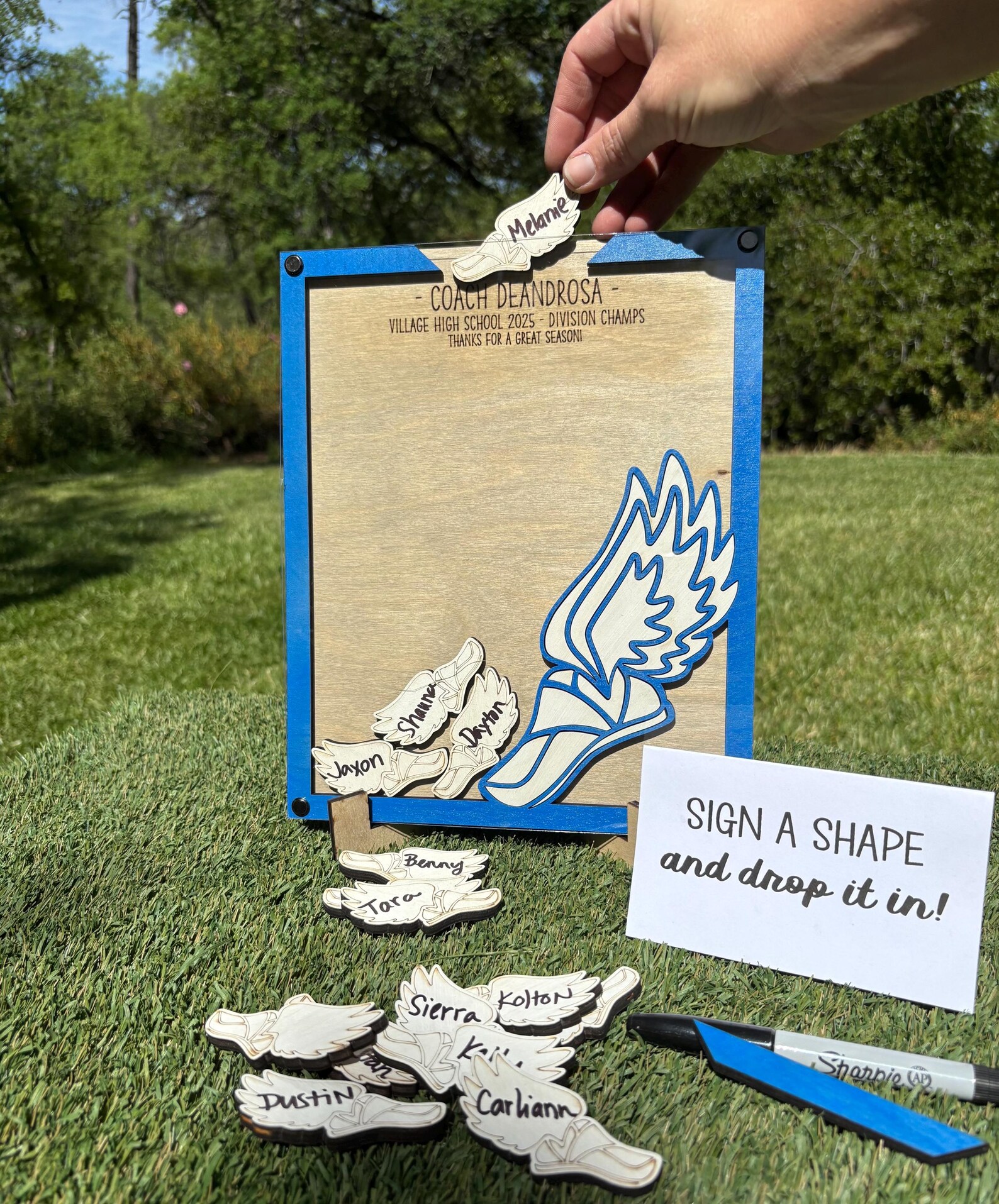 Track and Field Coach Thank You Gift Drop Box Frame, Track and Field ...