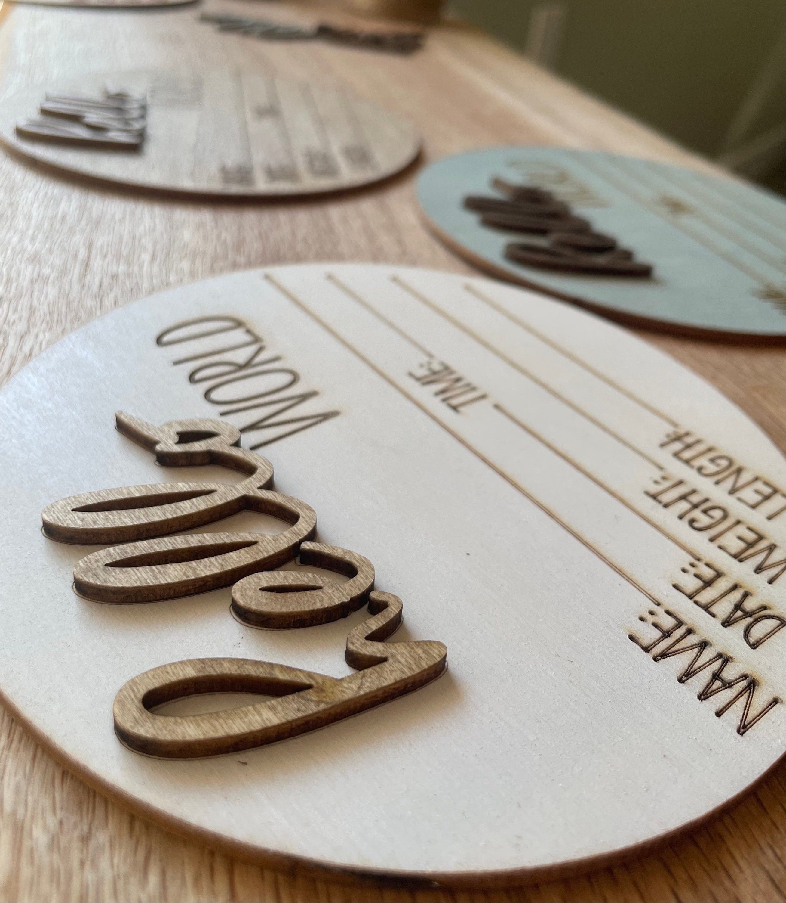 Baby Announcement Sign With Birth Stats, Wood Sign for Name Reveal ...