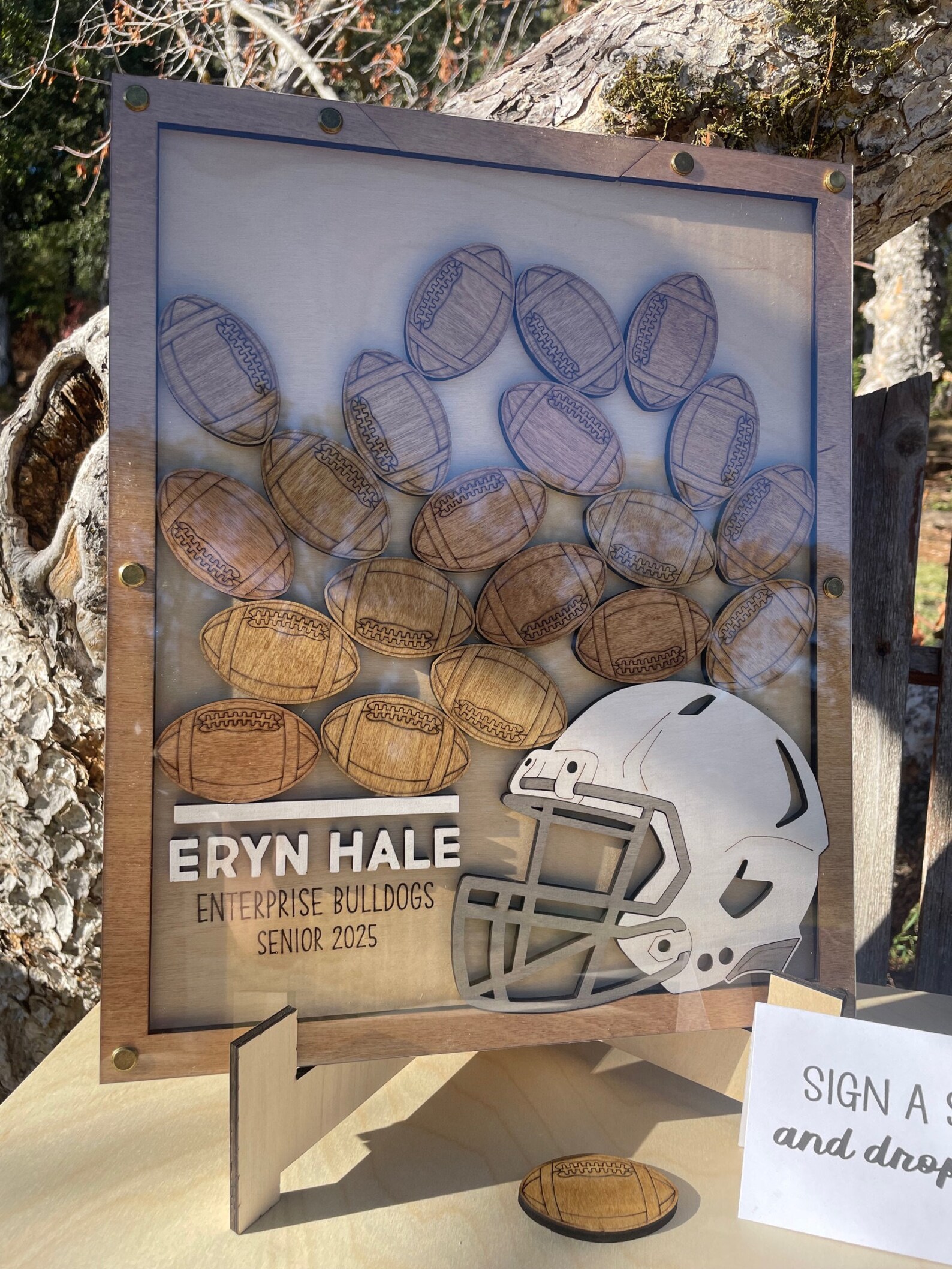 Personalized Football Coach Appreciation Gift, 3D Signature Frame Team ...