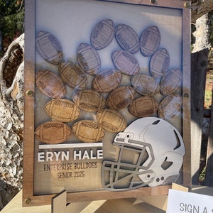Personalized 3D Football Coach Appreciation Signature Frame Drop Box ...