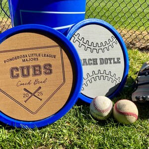 Personalized Baseball Bucket Lid Pad, Laser Engraved Bucket Lid Pad for ...