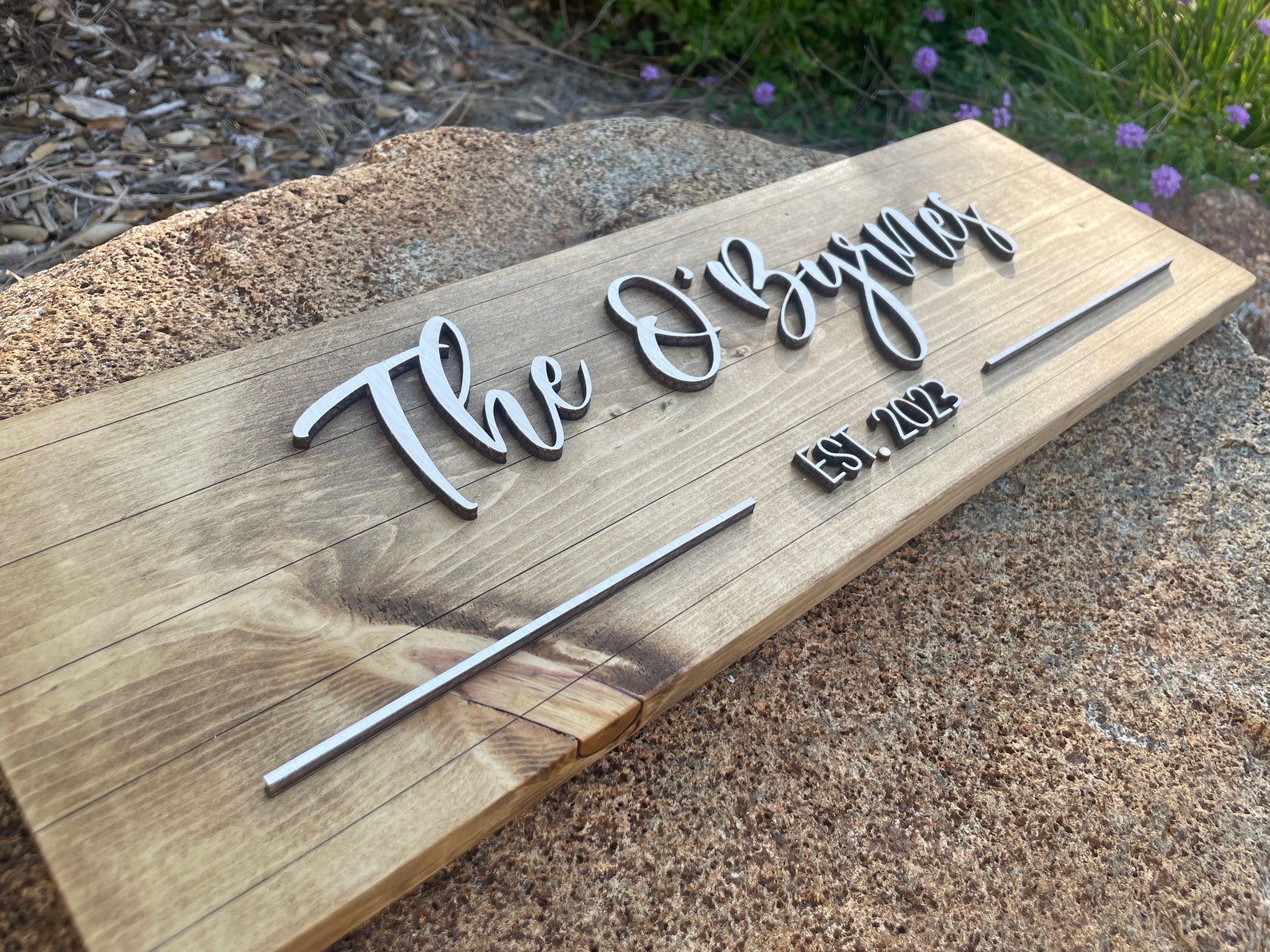 Personalized Layered Wooden Last Name Sign, Wedding Gift Ideas, Large ...
