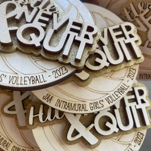 Custom Volleyball Team Awards, Laser Engraved Wooden Volleyball Medals ...