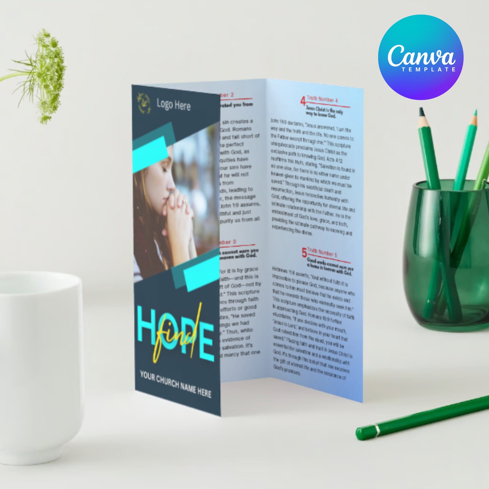 DIY Church Trifold Evangelism Tract, Salvation Tract Printable ...