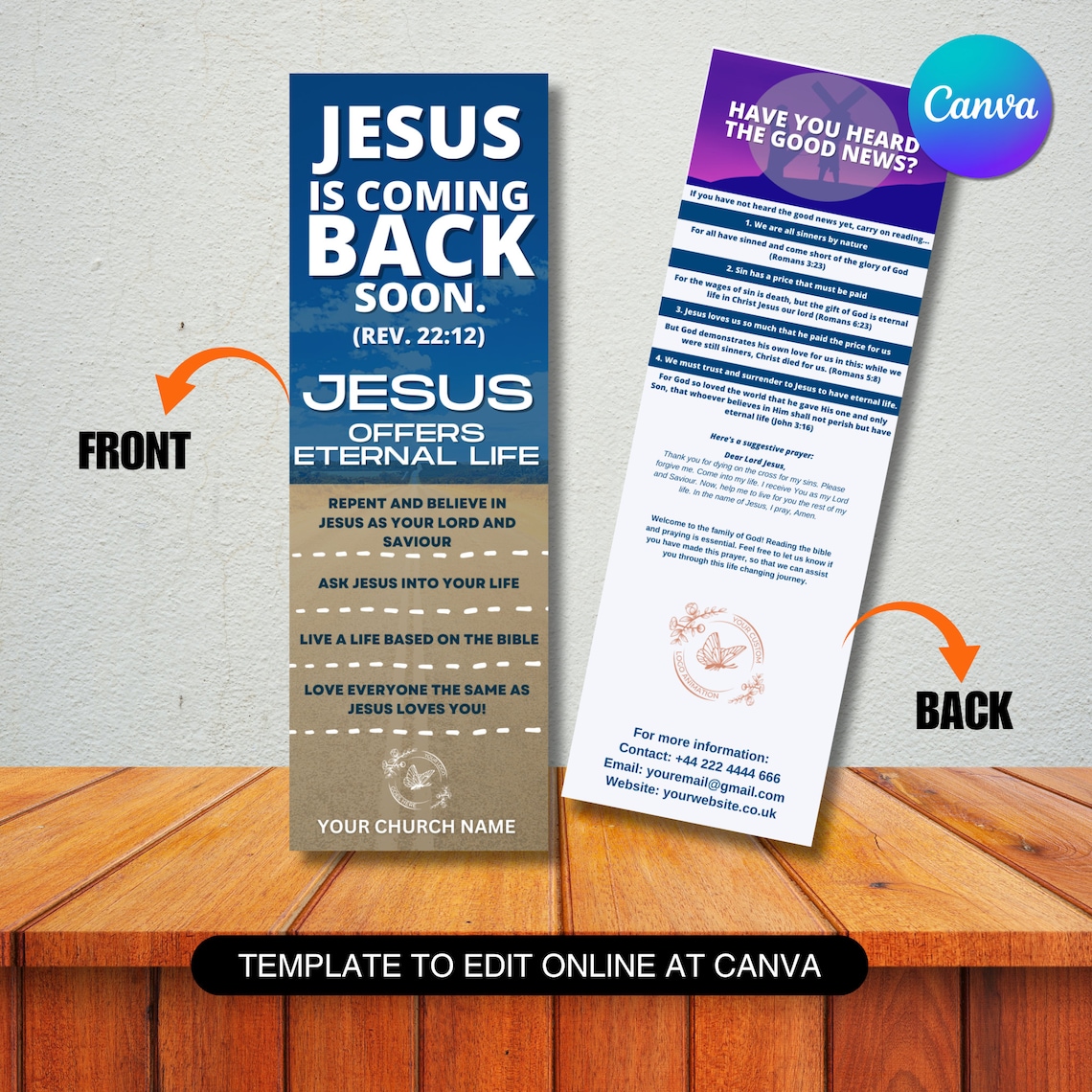 DIY Church Evangelism Tract, Salvation Tract Printable, Customisable ...