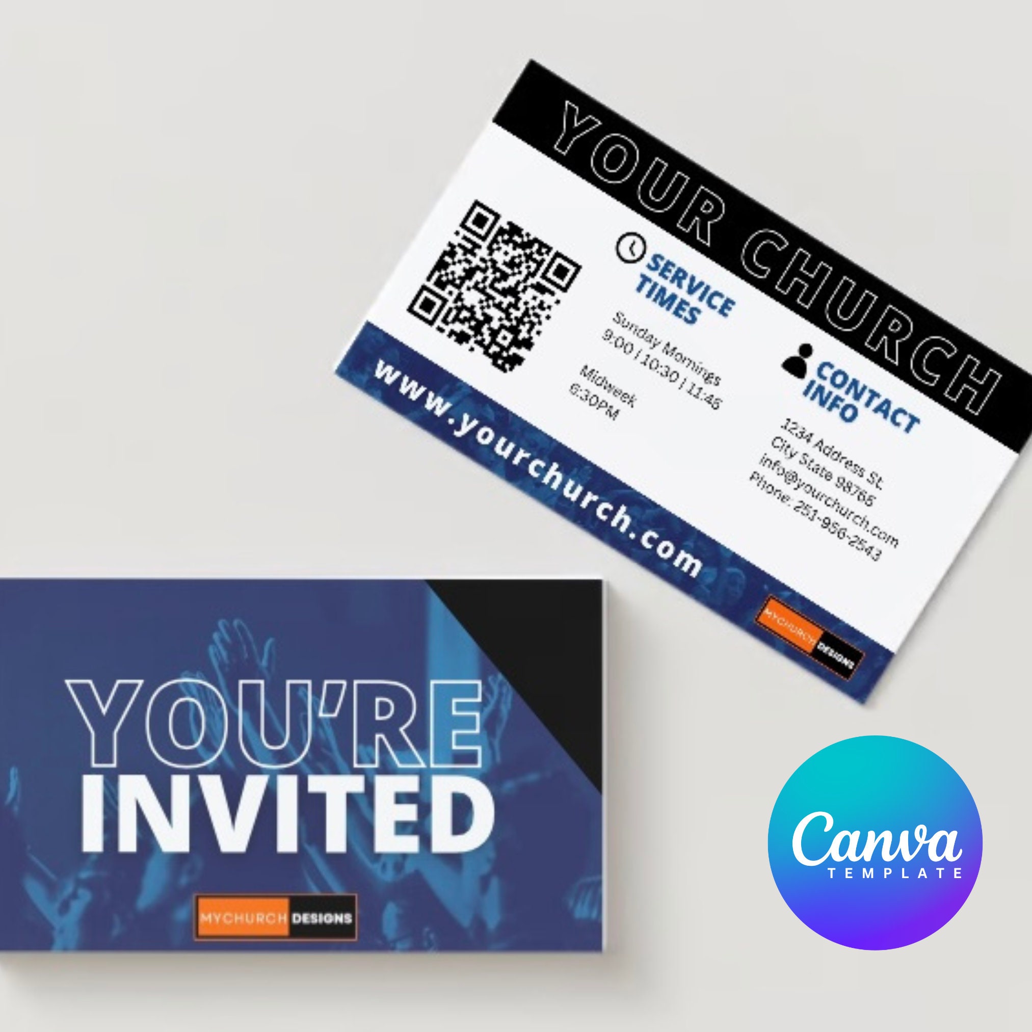 DIY Church Invite Card Template - Etsy