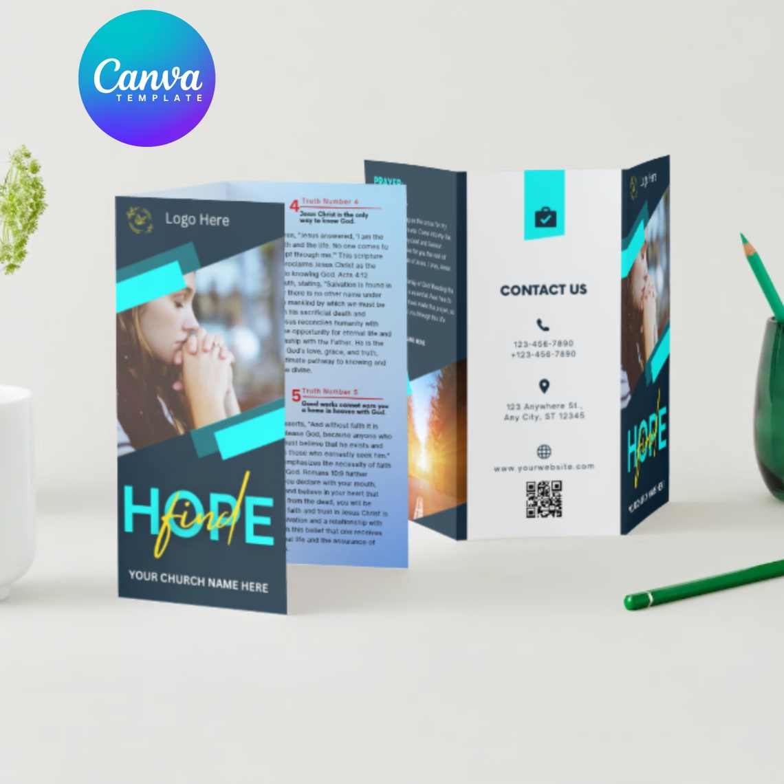 DIY Church Trifold Evangelism Tract, Salvation Tract Printable ...