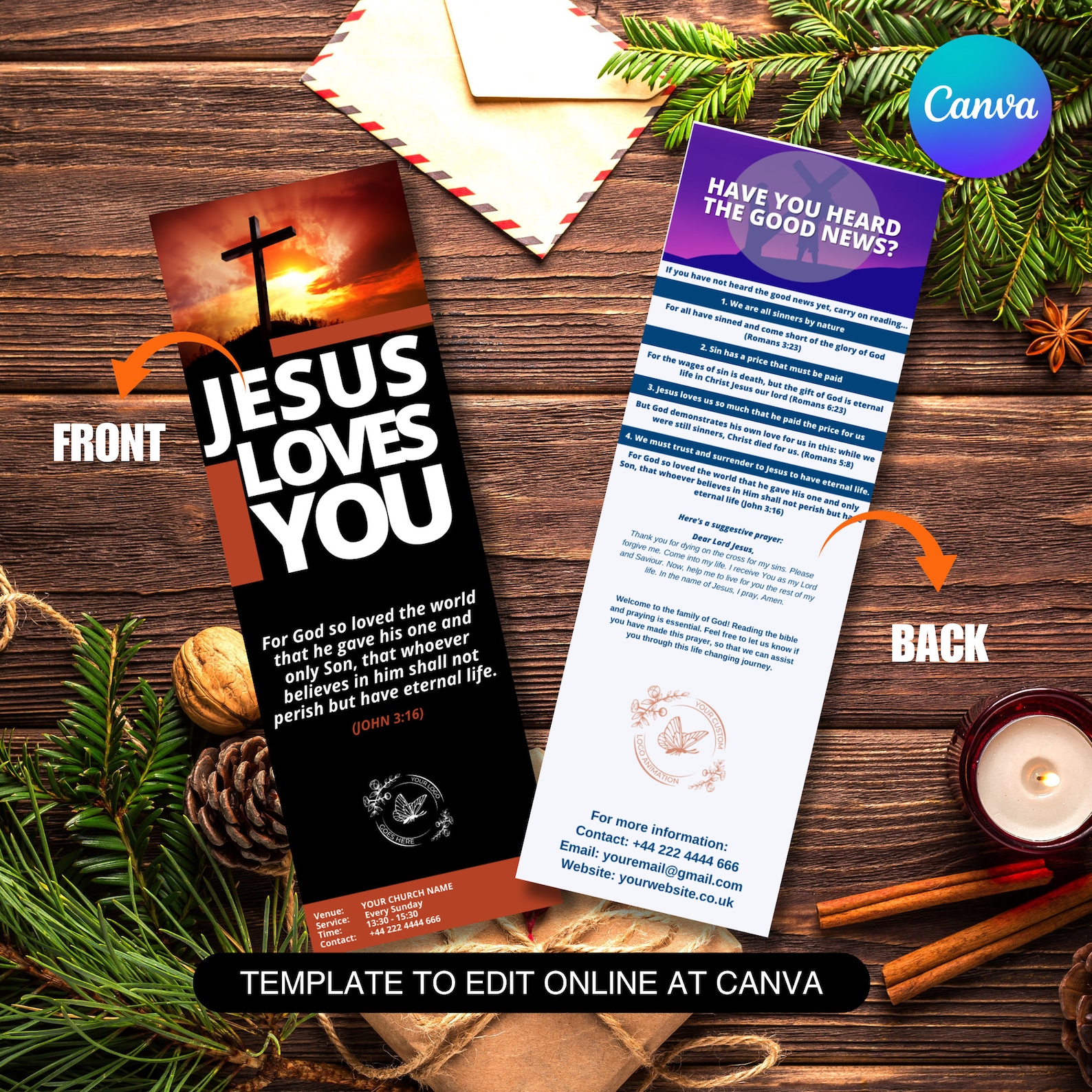 DIY Church Evangelism Tract, Salvation Tract Printable, Customisable ...
