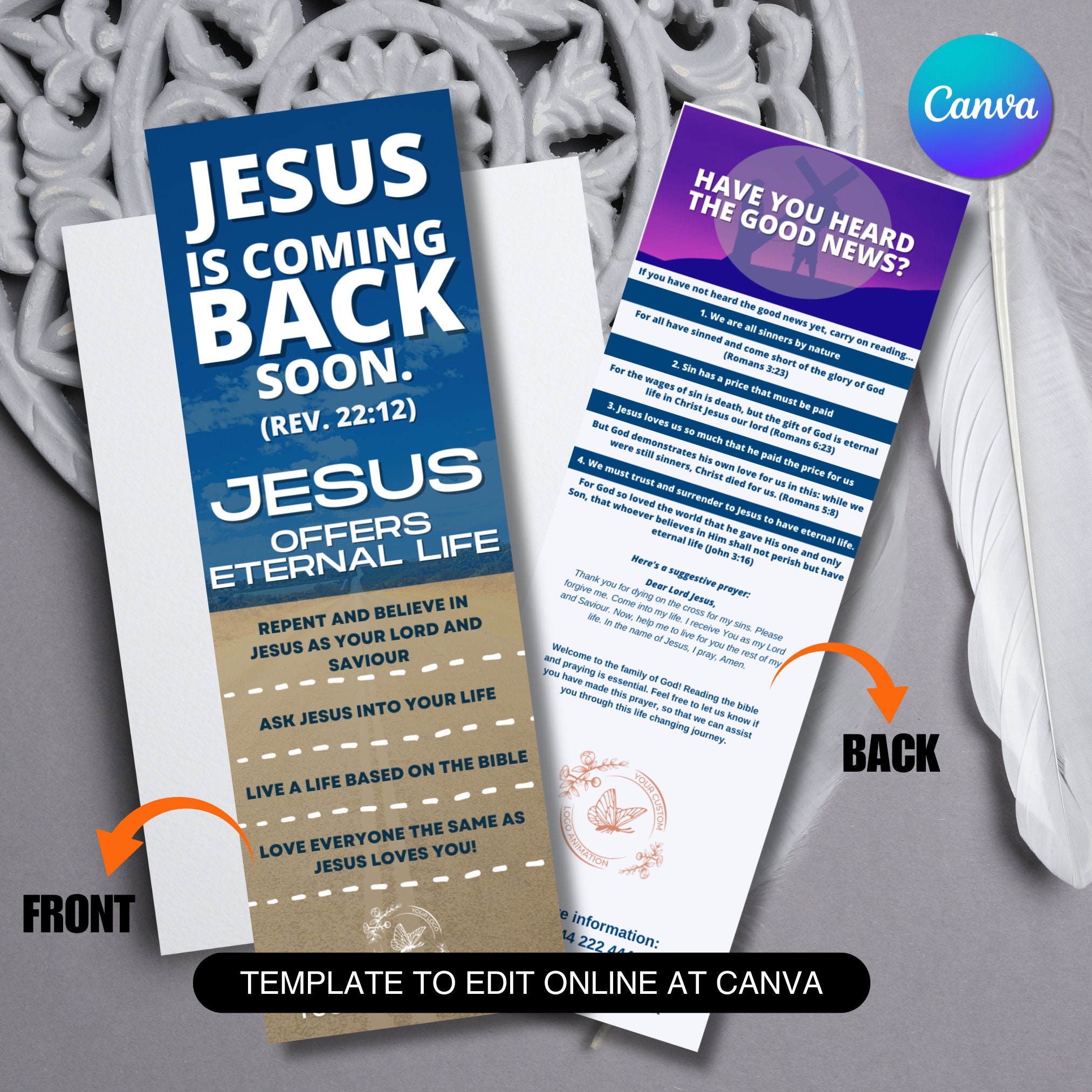 DIY Church Evangelism Tract, Salvation Tract Printable, Customisable ...