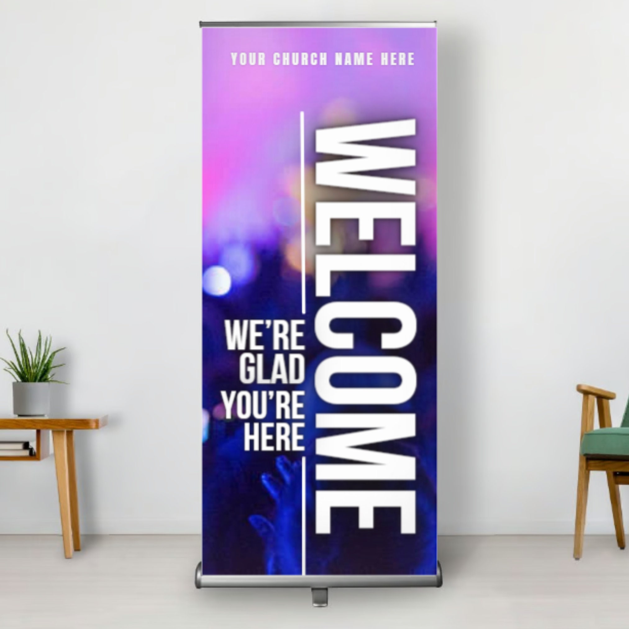 DIY Church Retractable Banner Canva Template - Etsy