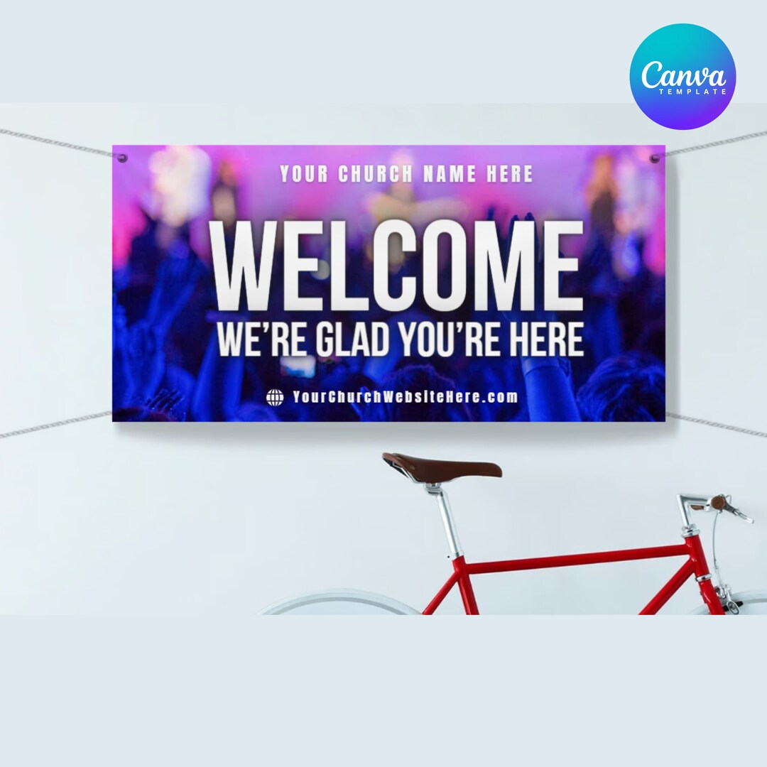 DIY Church Outdoor Banner Canva Template - Etsy
