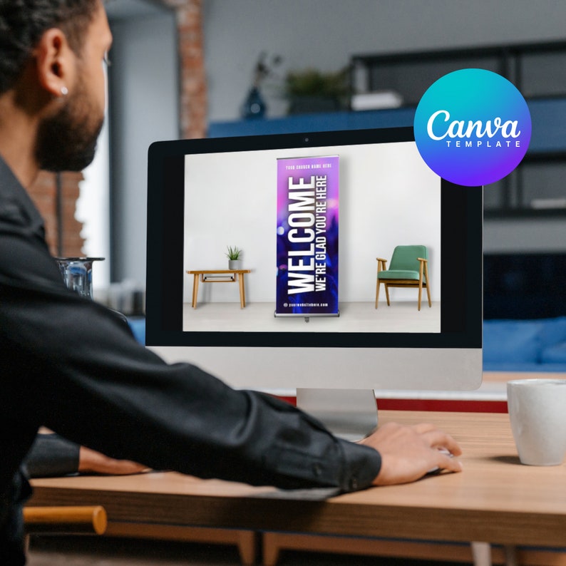 DIY Church Retractable Banner Canva Template - Etsy