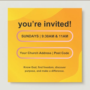 DIY Church Invite Card, Instant Download Tools Christian Printable ...