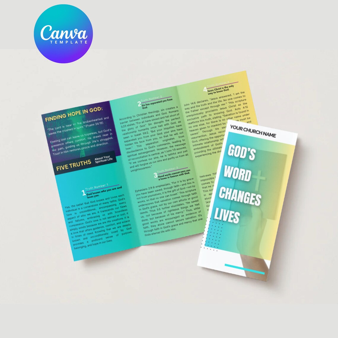 DIY Church Trifold Evangelism Tract, Salvation Tract Printable ...