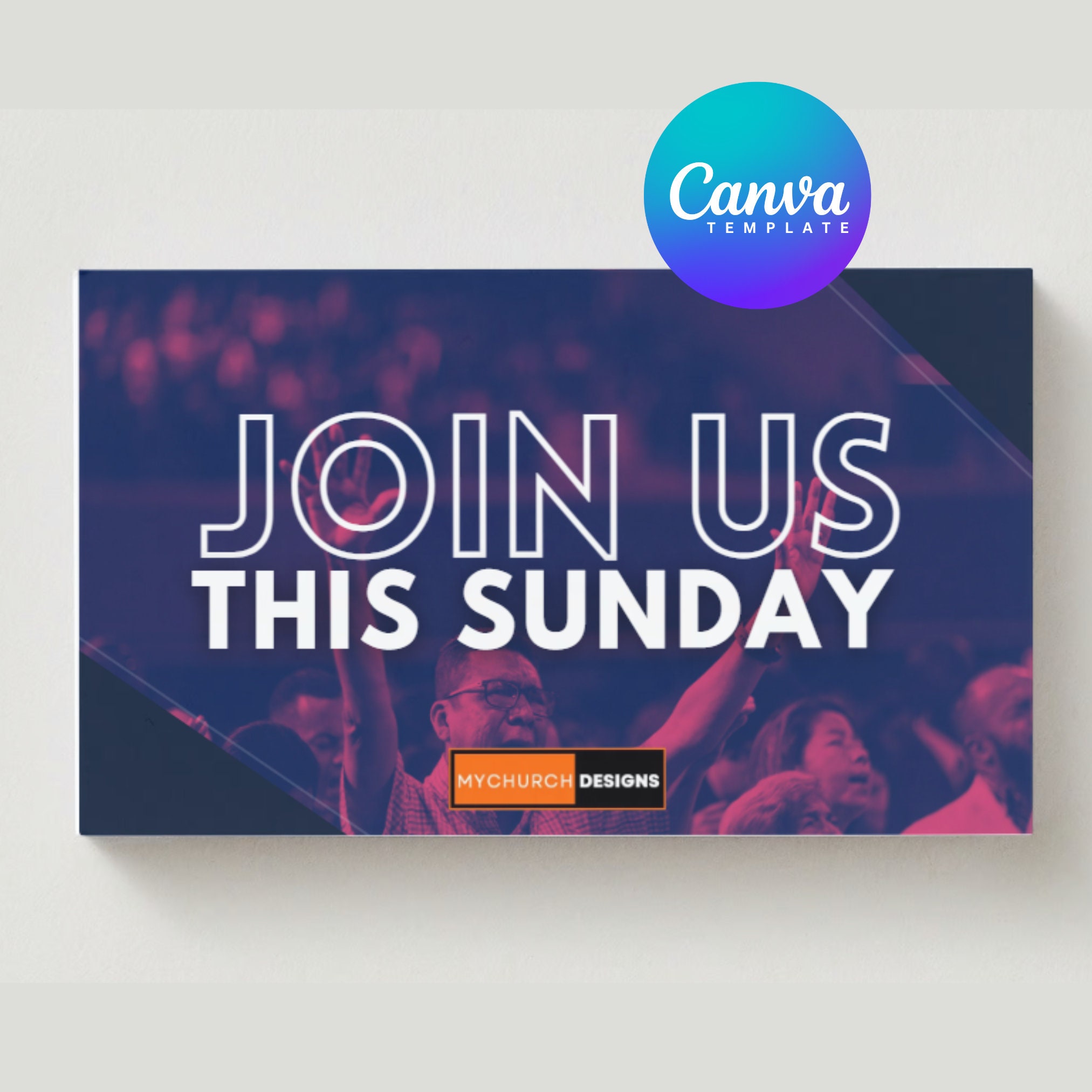 DIY Church Invite Card Canva Template - Etsy