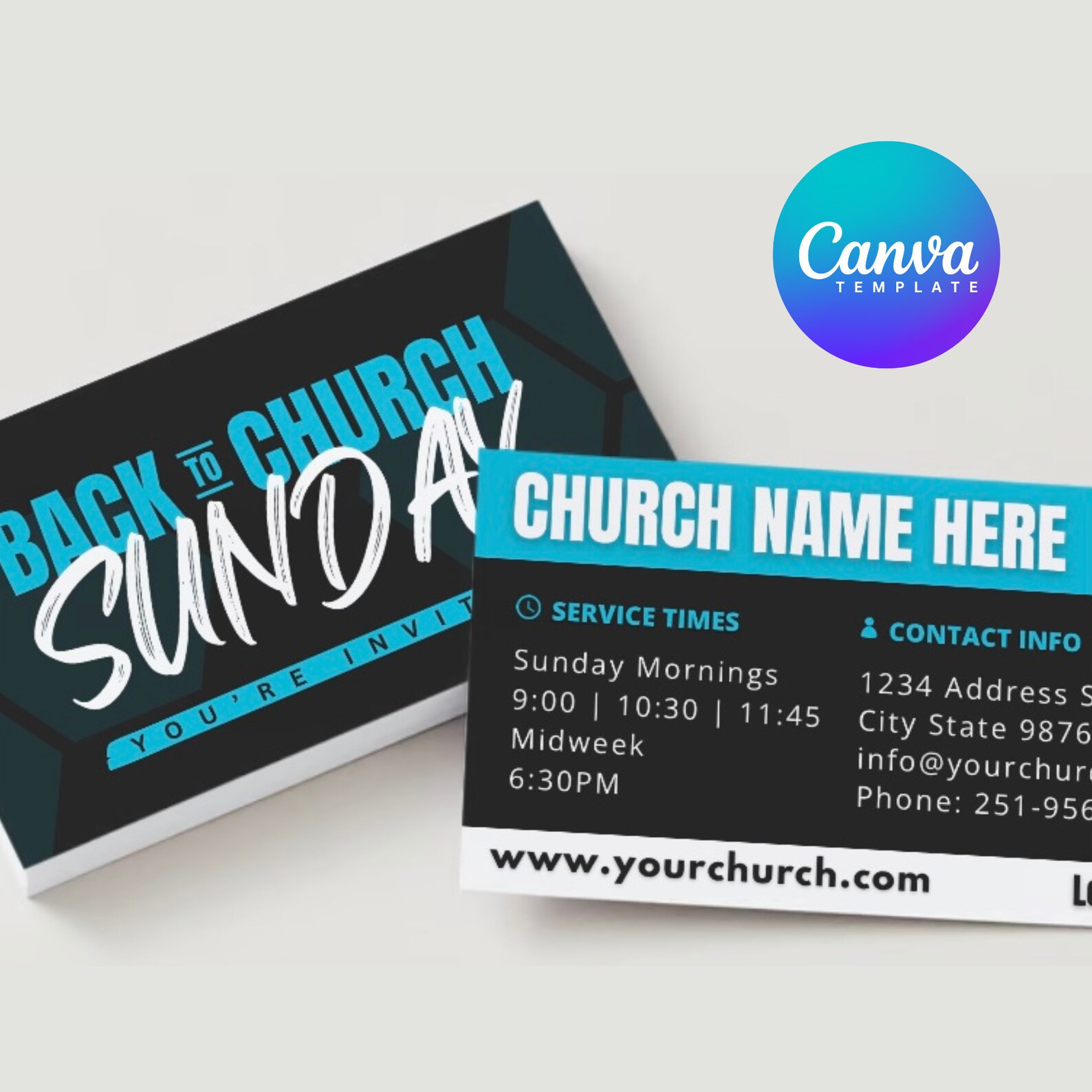 DIY Church Invite Card Template - Etsy