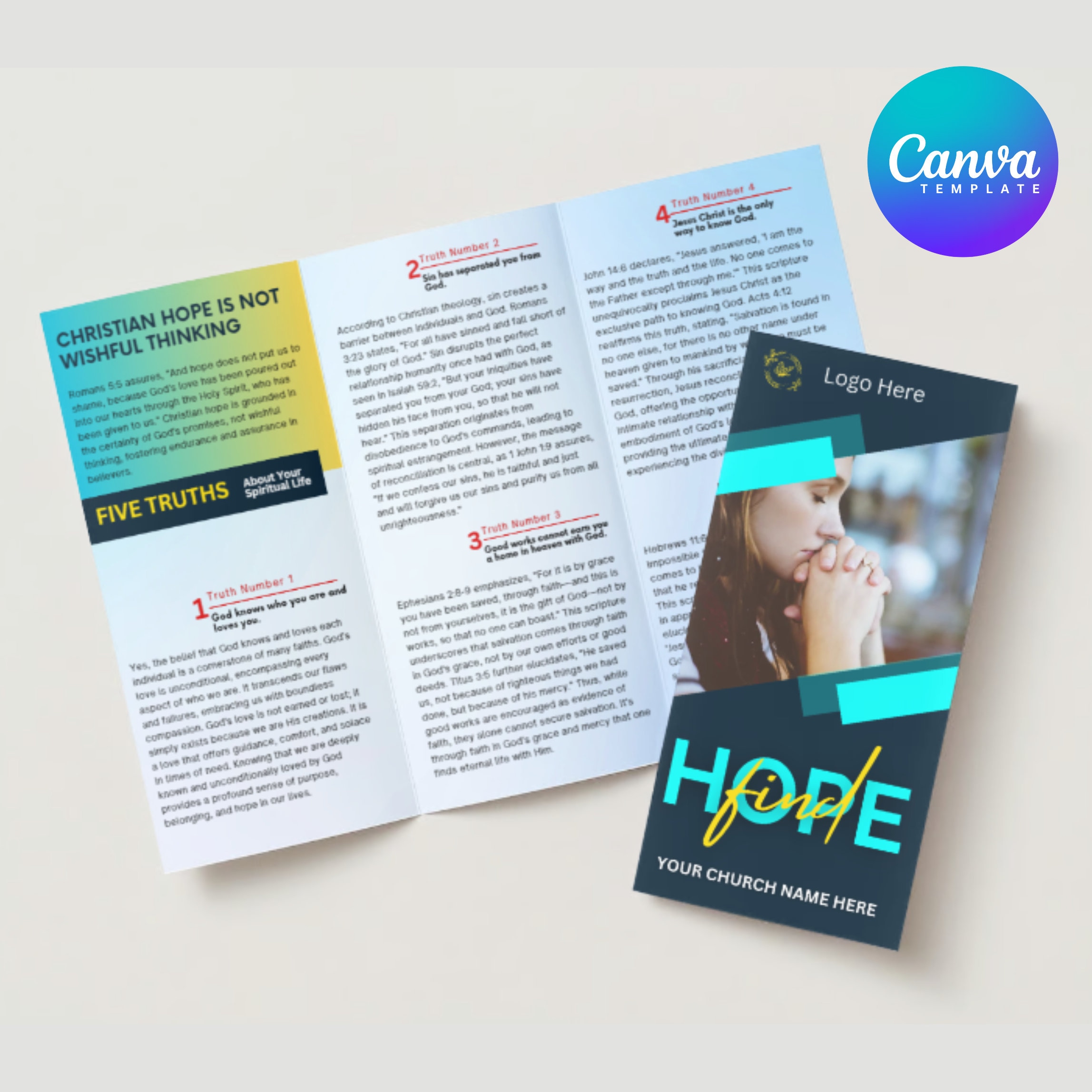 DIY Church Trifold Evangelism Tract, Salvation Tract Printable ...