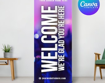DIY Church Retractable Banner Canva Template - Etsy
