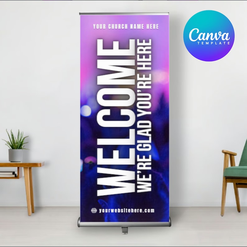 DIY Church Retractable Banner Canva Template - Etsy
