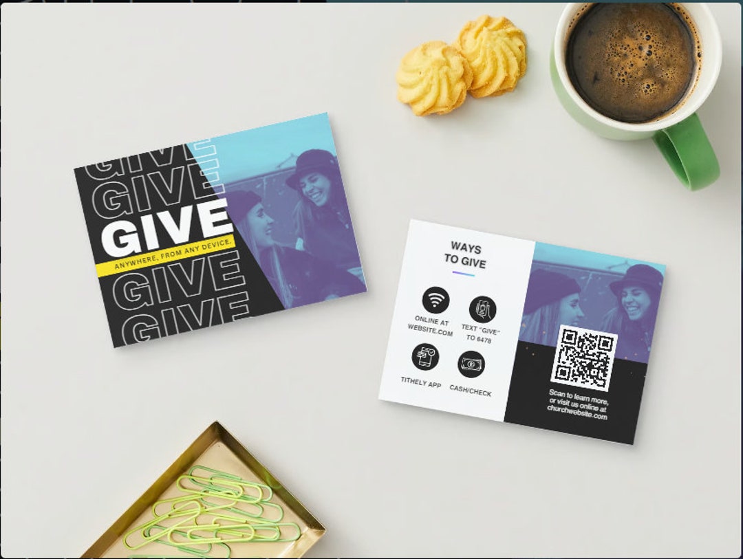 Editable Canva Church Giving Card Customizable Designs, - Etsy