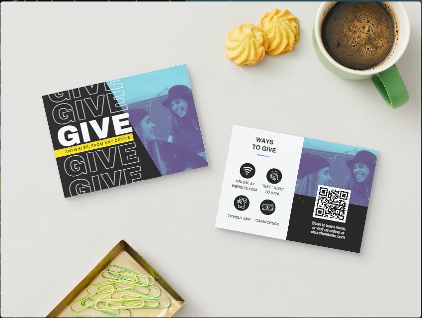 Editable Canva Church Giving Card Customizable Designs, - Etsy