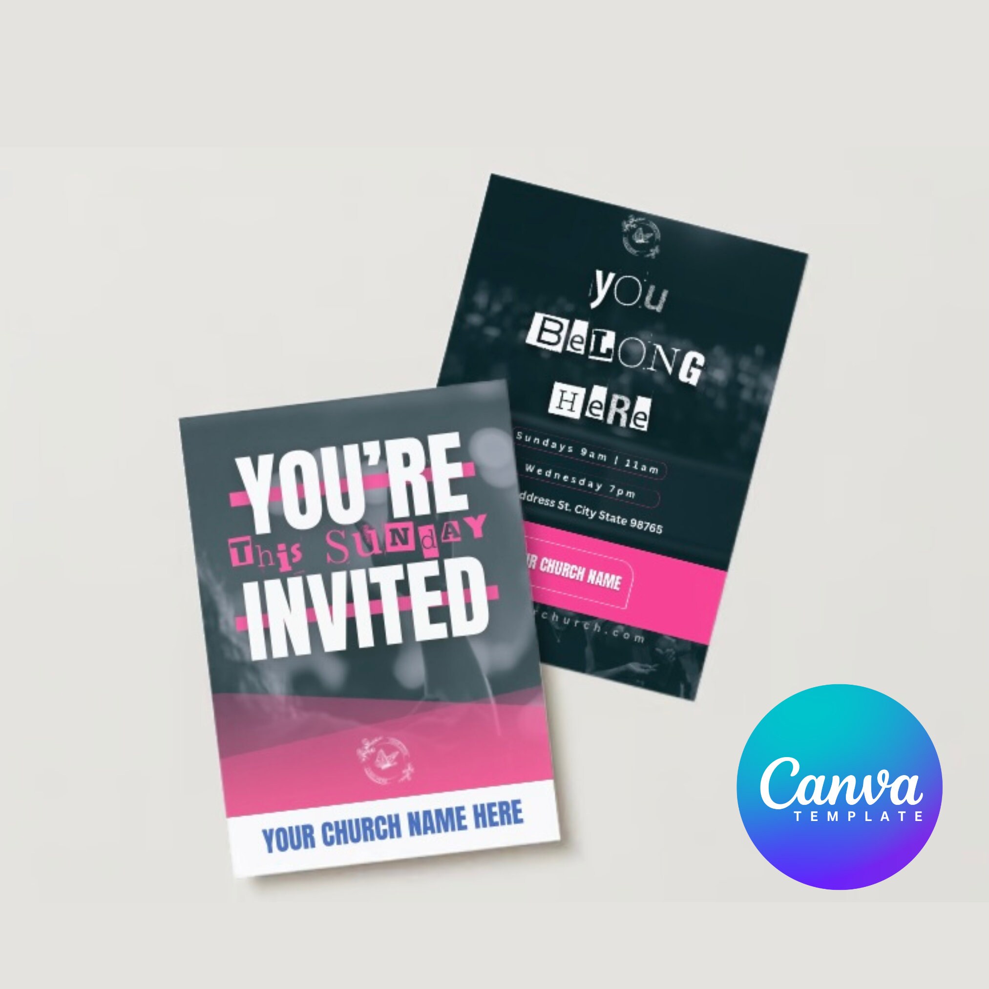 DIY Church Invite Card Template - Etsy