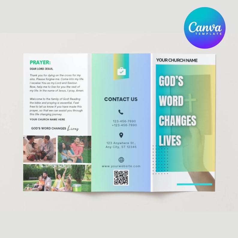 DIY Church Trifold Evangelism Tract, Salvation Tract Printable ...