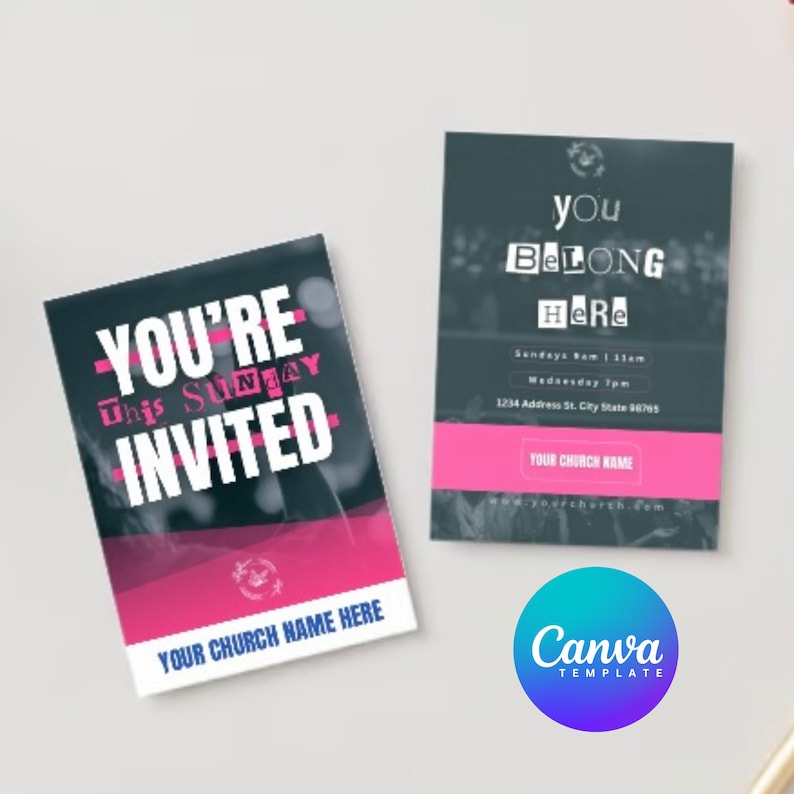 DIY Church Invite Card Template - Etsy
