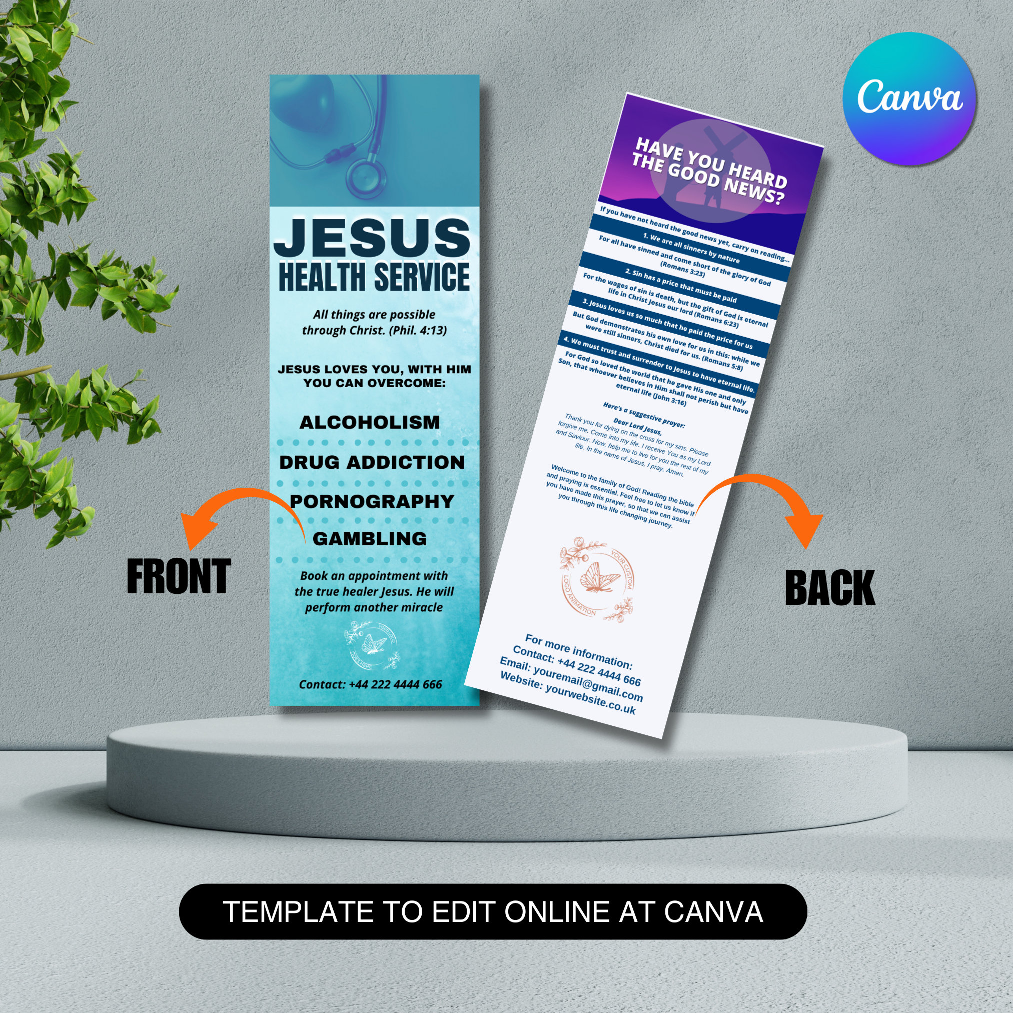 DIY Church Evangelism Tract, Salvation Tract Printable, Customisable ...
