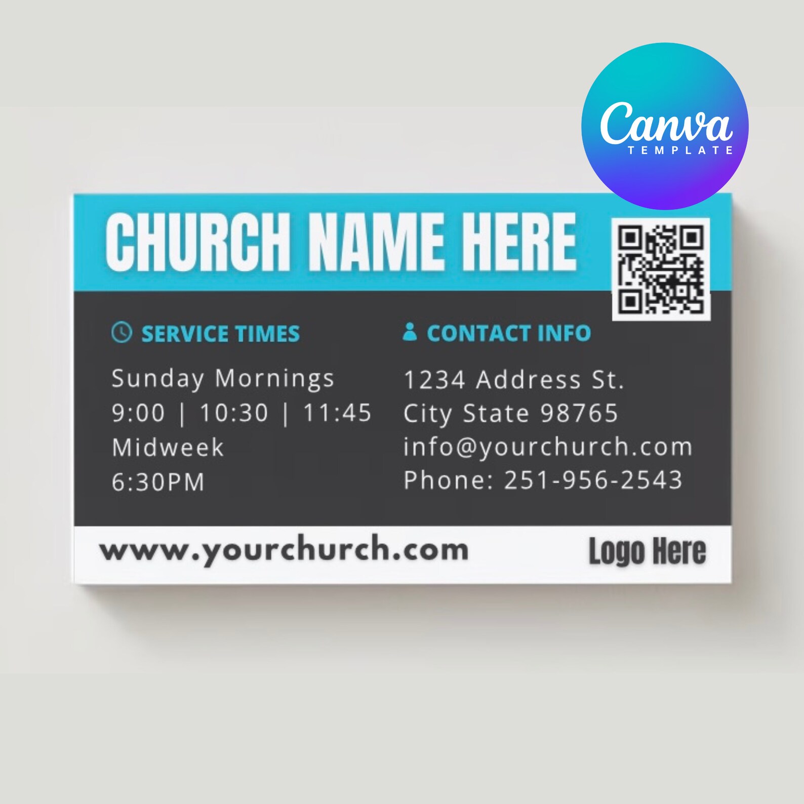 DIY Church Invite Card Template - Etsy