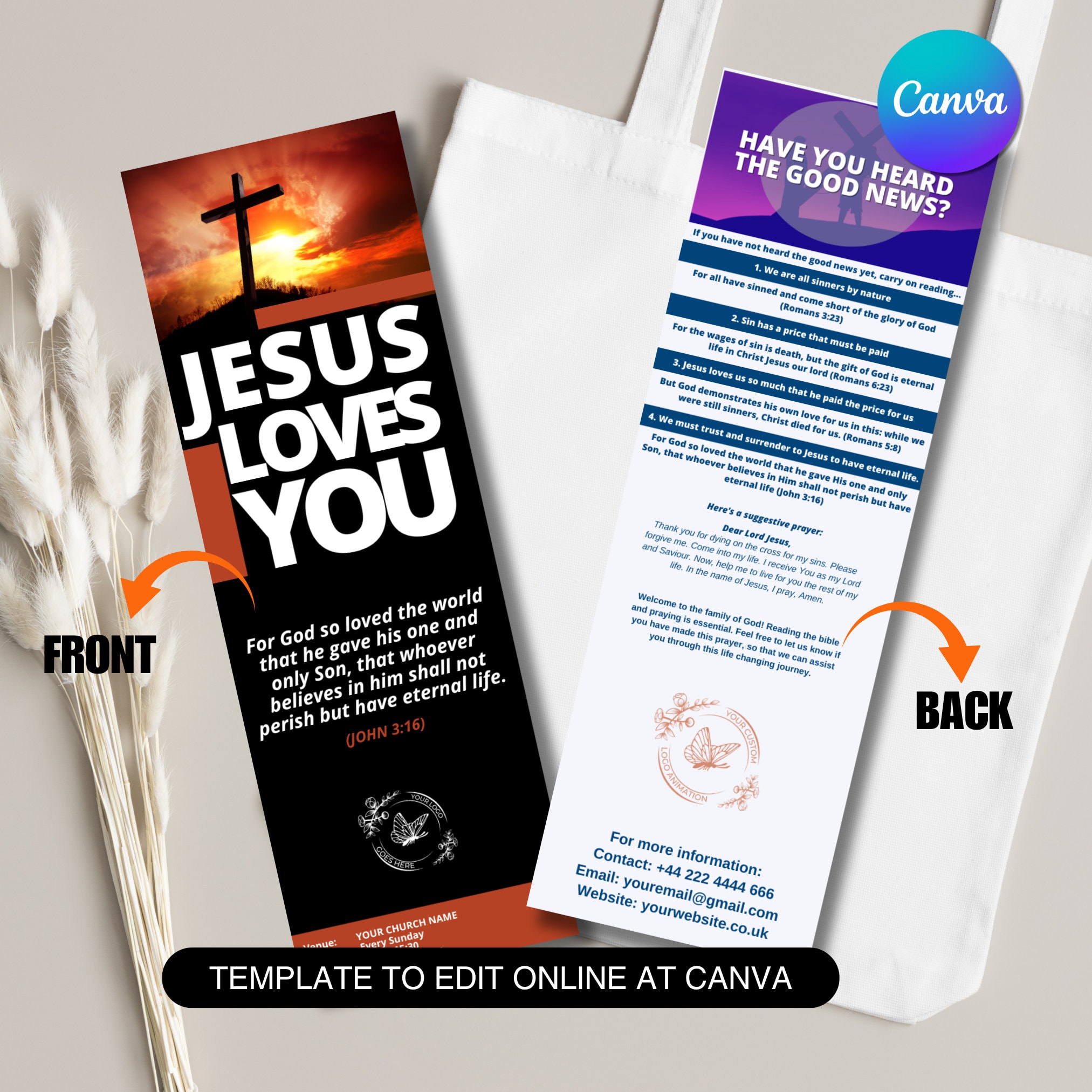 DIY Church Evangelism Tract, Salvation Tract Printable, Customisable ...