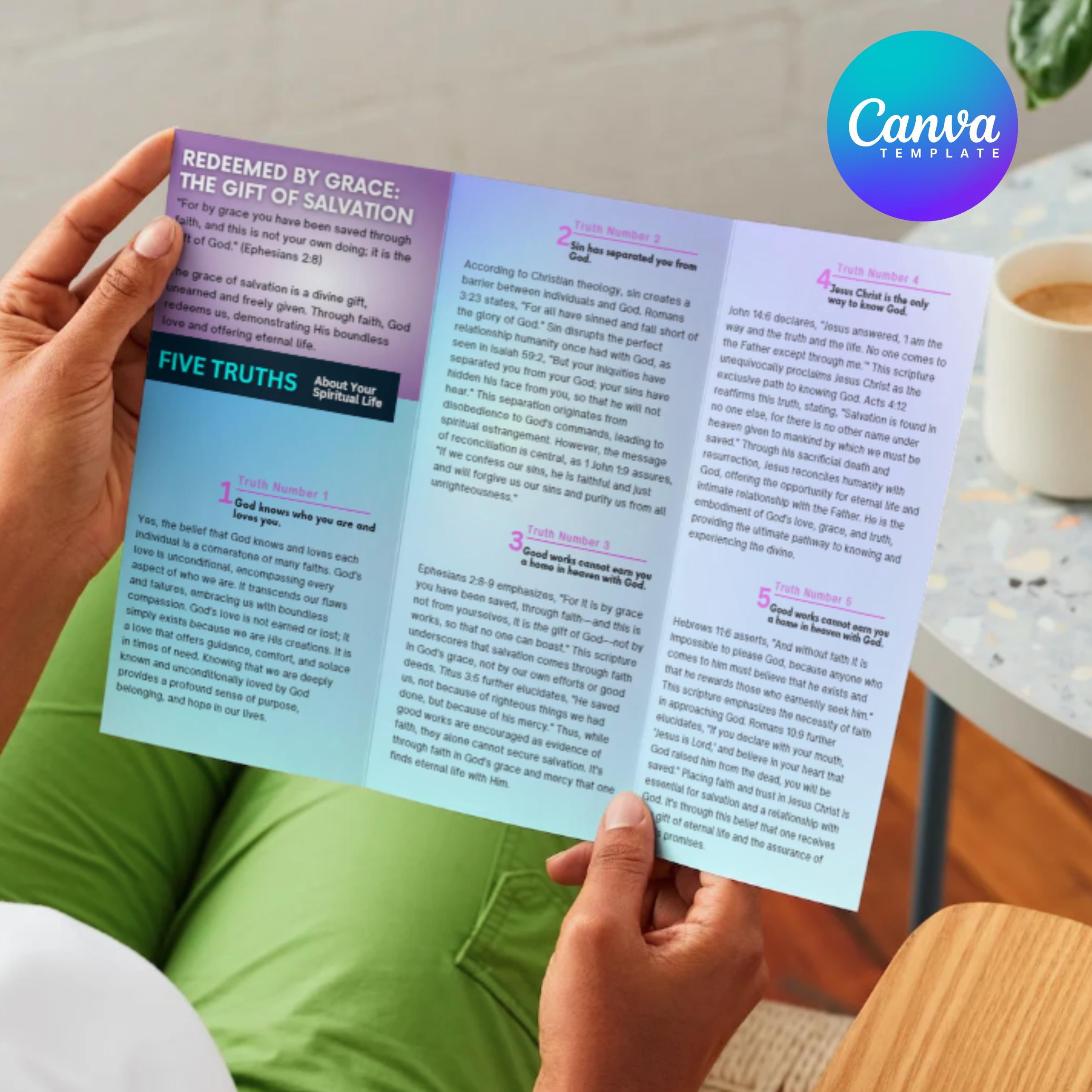 DIY Church Trifold Evangelism Tract, Salvation Tract Printable ...