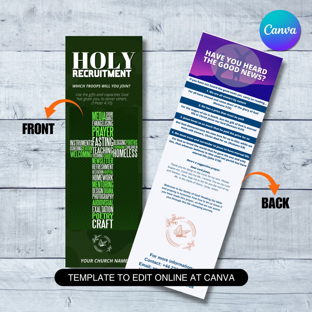 DIY Church Evangelism Tract, Salvation Tract Printable, Customisable ...