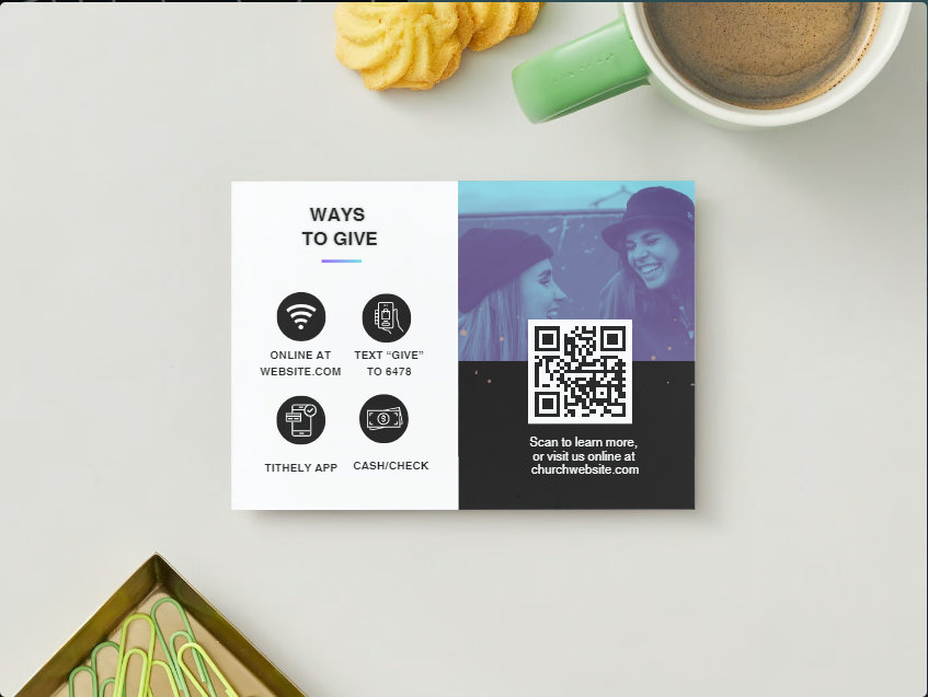 Editable Canva Church Giving Card Customizable Designs, - Etsy