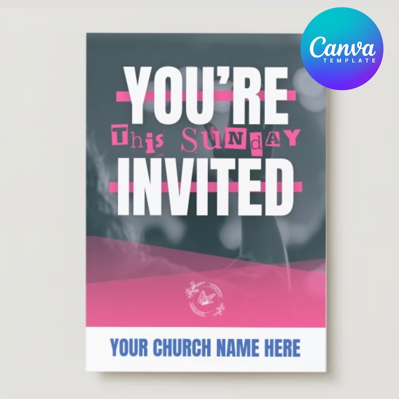 DIY Church Invite Card Template - Etsy